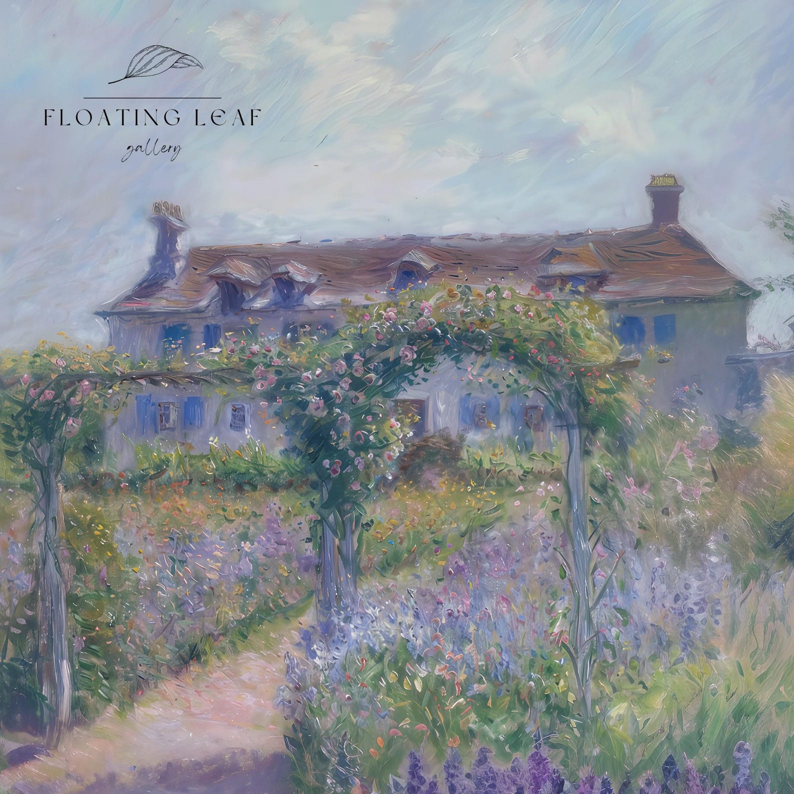 Monet Style Lavender Garden Art Print, French Country Cottage Decor - Etsy