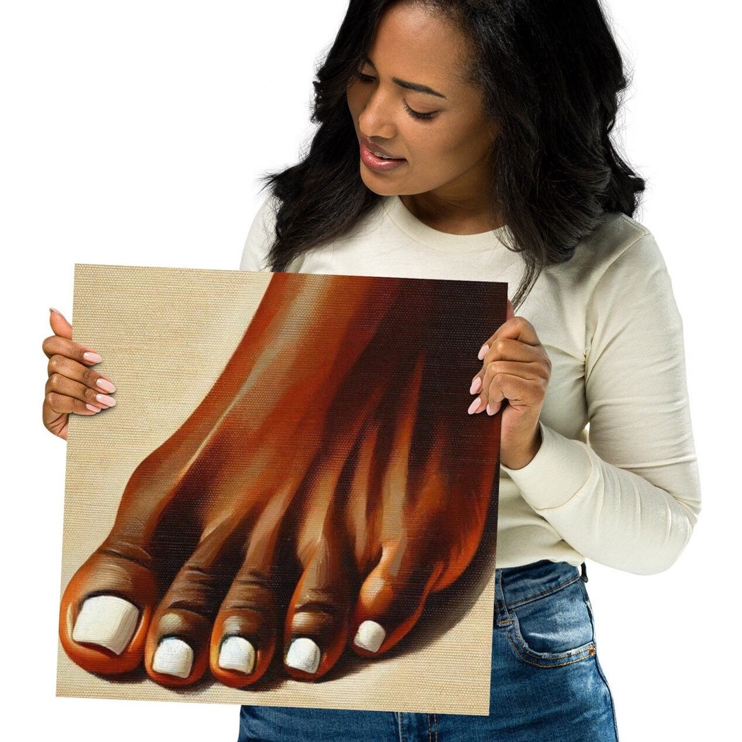 Footprints Alive | Oil Painting | Minimalism Art | Unframed Art Poster ...