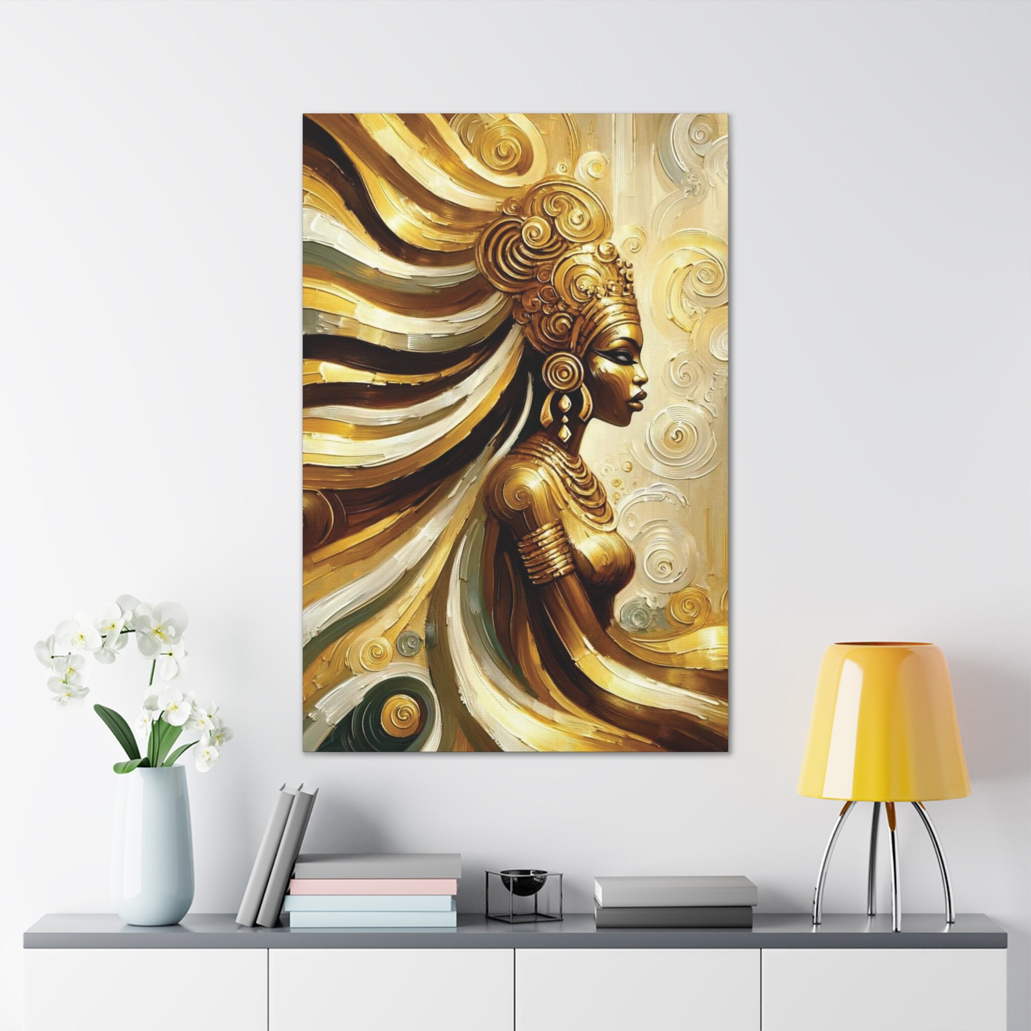 Oshun Art Canvas Oshun Yoruba Orisha Art Oil Painting african Art ...