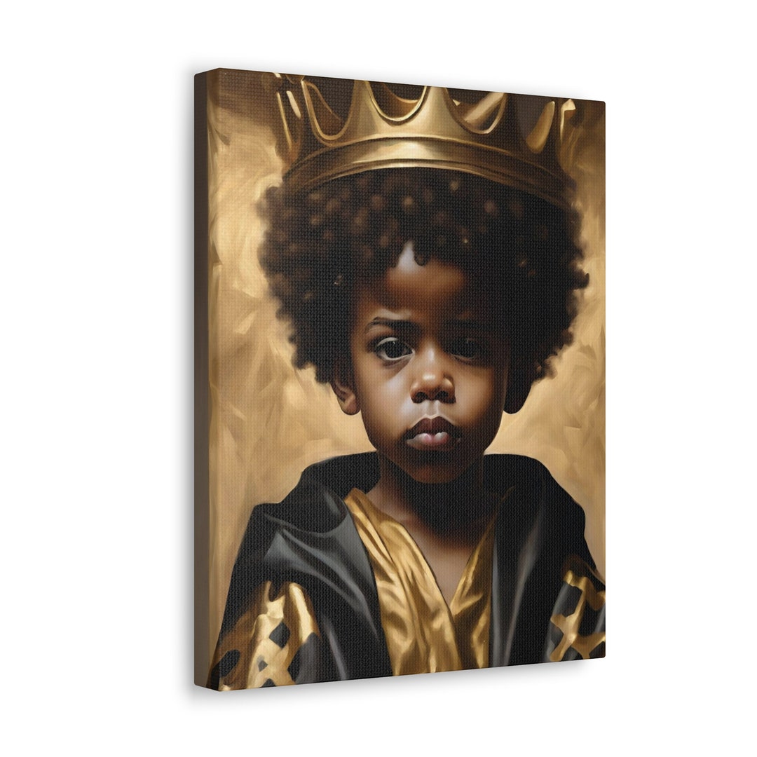 King in Black and Gold | Oil Painting |black and Gold Art | Man Art ...
