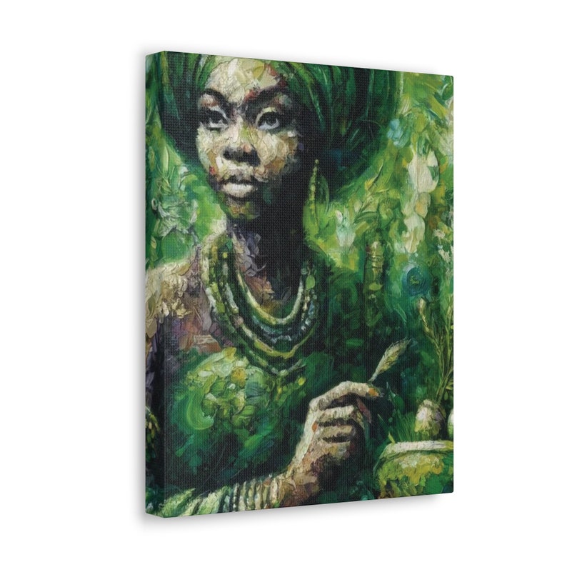 Aja Green Orisha Art African Art Neutral Earth Tones African Spritual ...