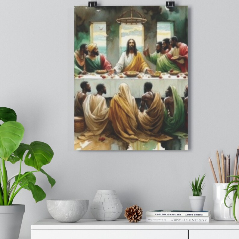 African Last Supper Water Color | Biblical Art | Cultural Art | Premium ...