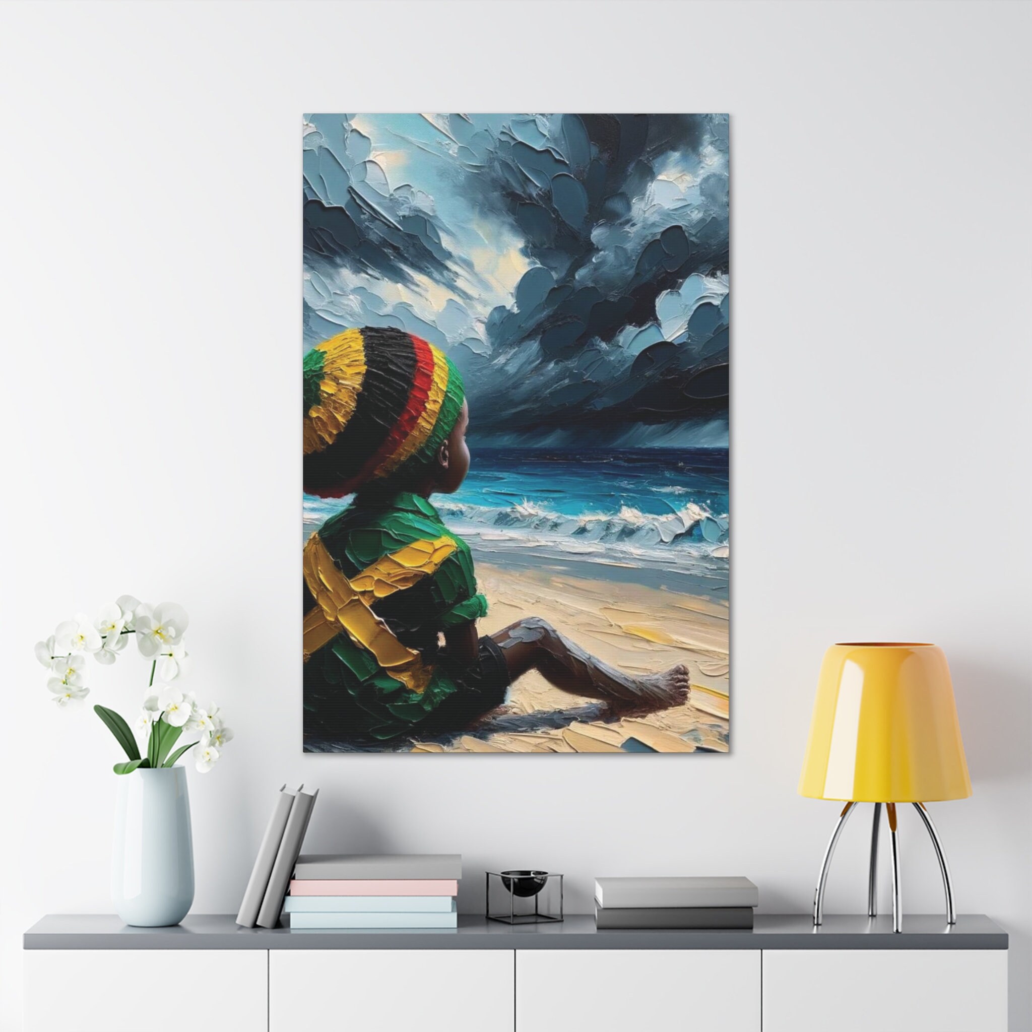 Jamaican Art Beach Art Caribbean Oil Painting Cultural African Diaspora ...