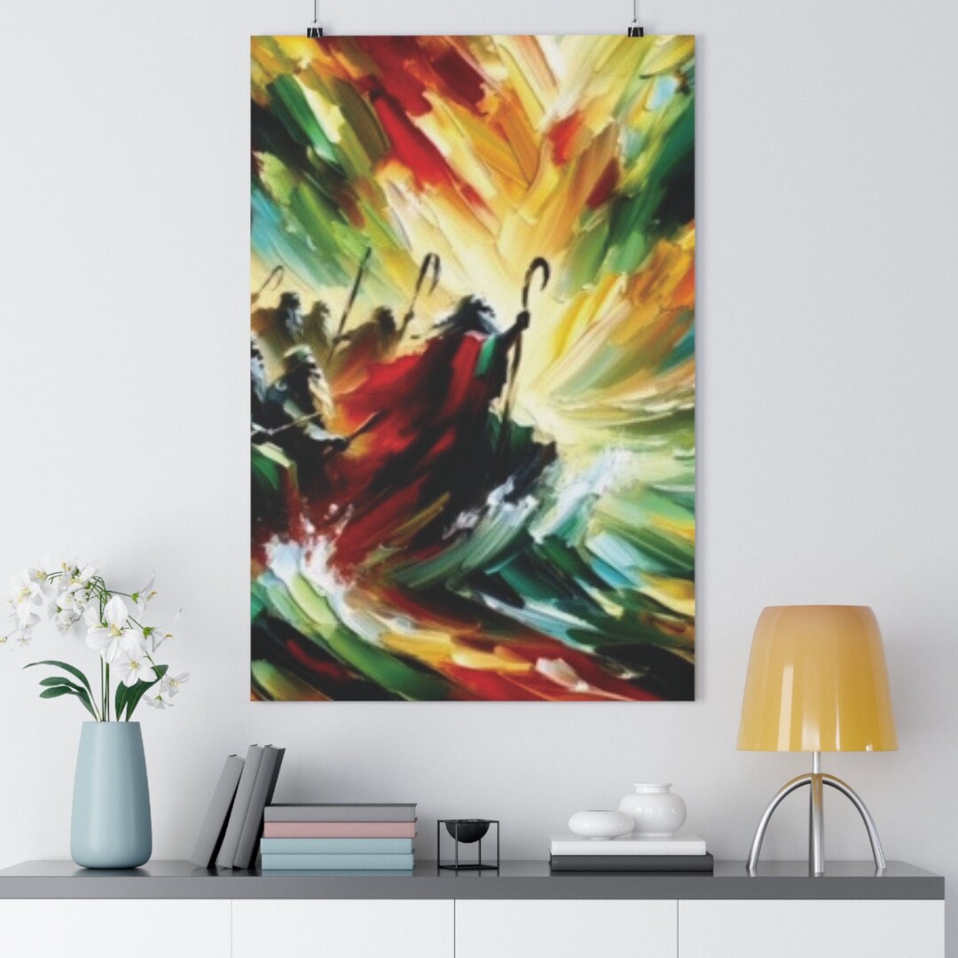 Moses and the Sea Water Color | Moses Parts the Sea African Colors ...