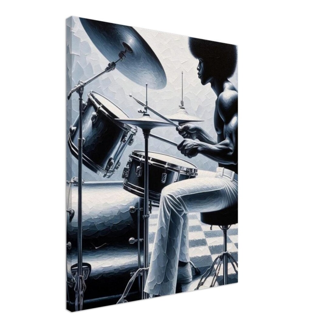 Black Male Drummer | Musical Art African Art | Eclectic Art| Black Art ...