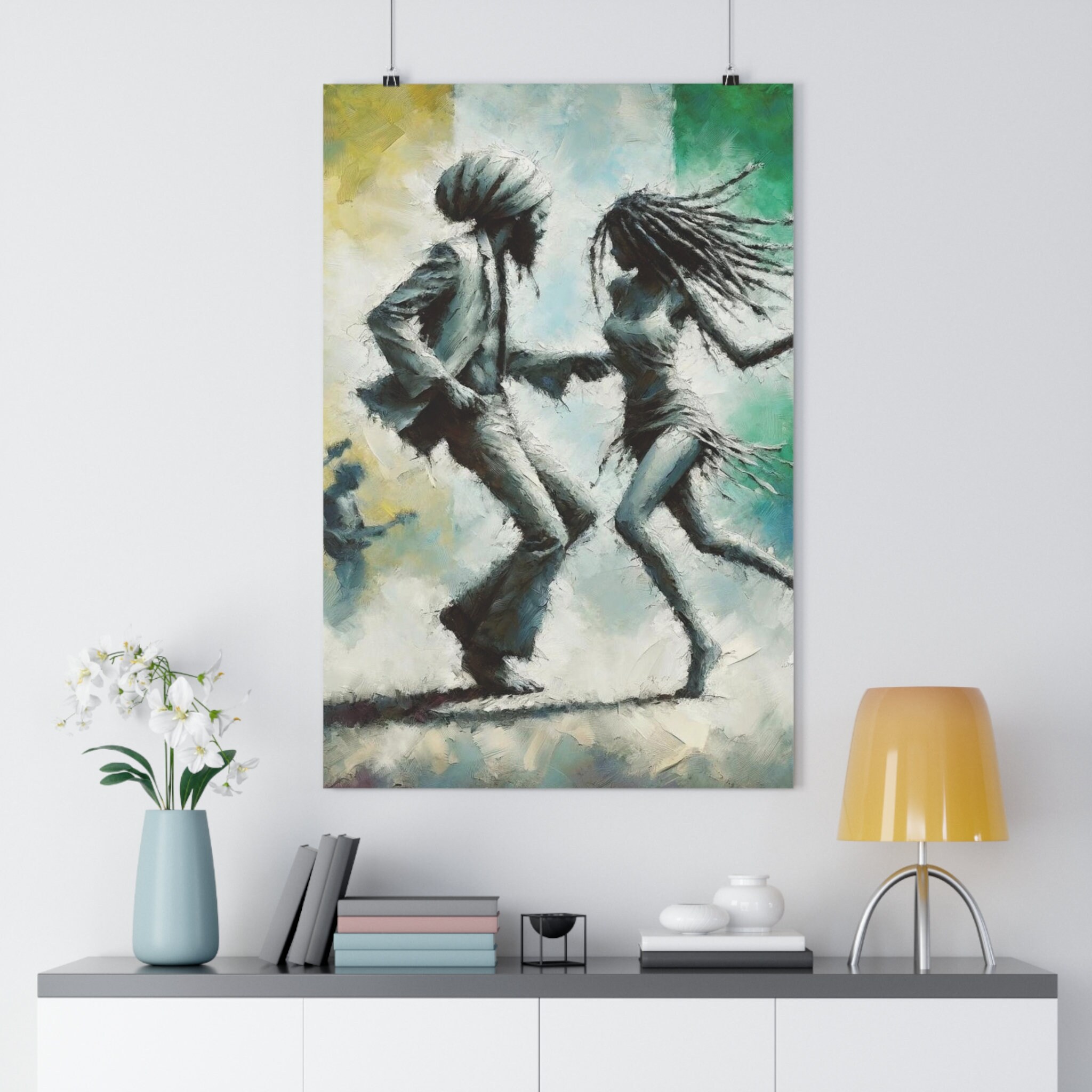 Jamaican Rastafarian Art African Art Dance Art Oil Painting caribbean ...