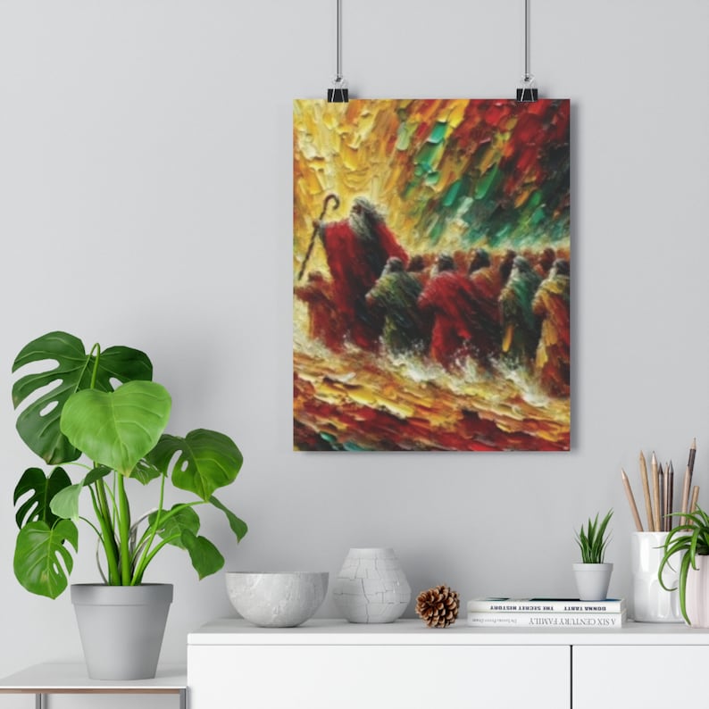 Moses and the Sea | Moses Parts the Sea African Colors | Oil Painting ...