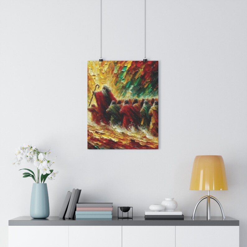 Moses and the Sea | Moses Parts the Sea African Colors | Oil Painting ...