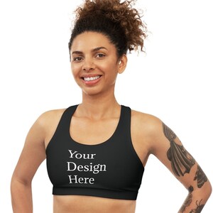 Custom Bra Custom Women's Sports Bra Make Your Own Sports Bra Custom ...