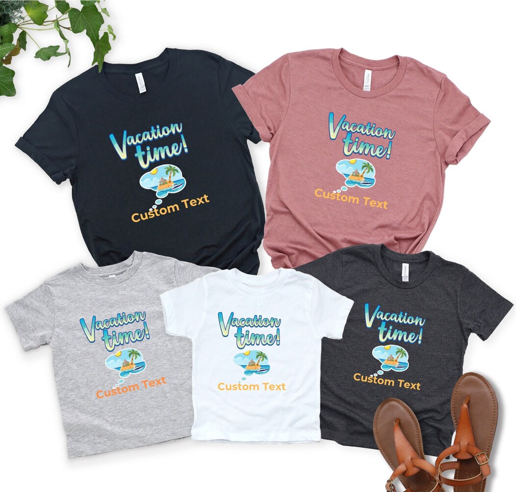 Family Vacation Time T-shirt: Custom Matching Trip Shirts - Etsy