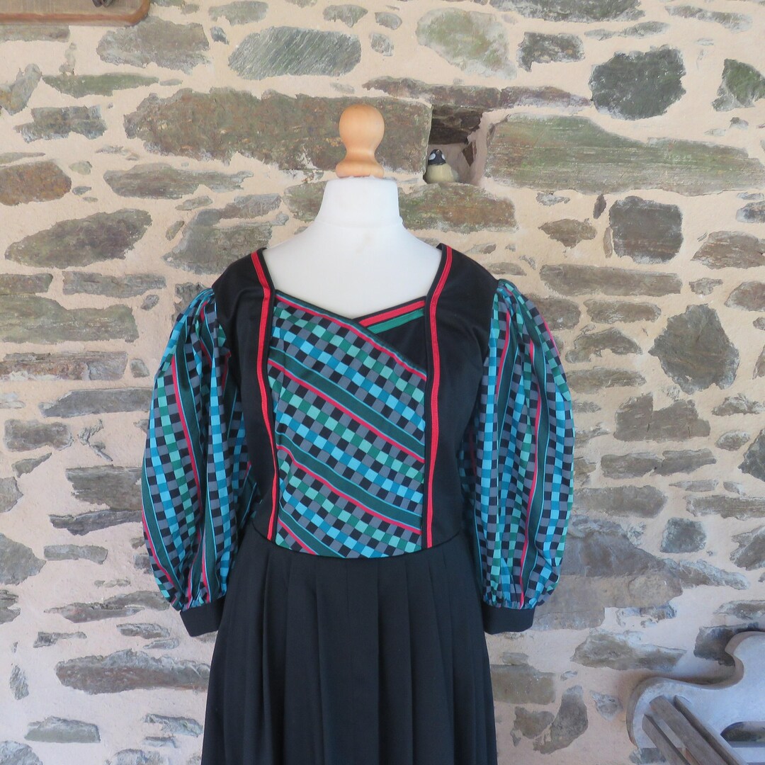 Vintage Austrian Folklore Trachten Dress - Vibrant Colors - German ...