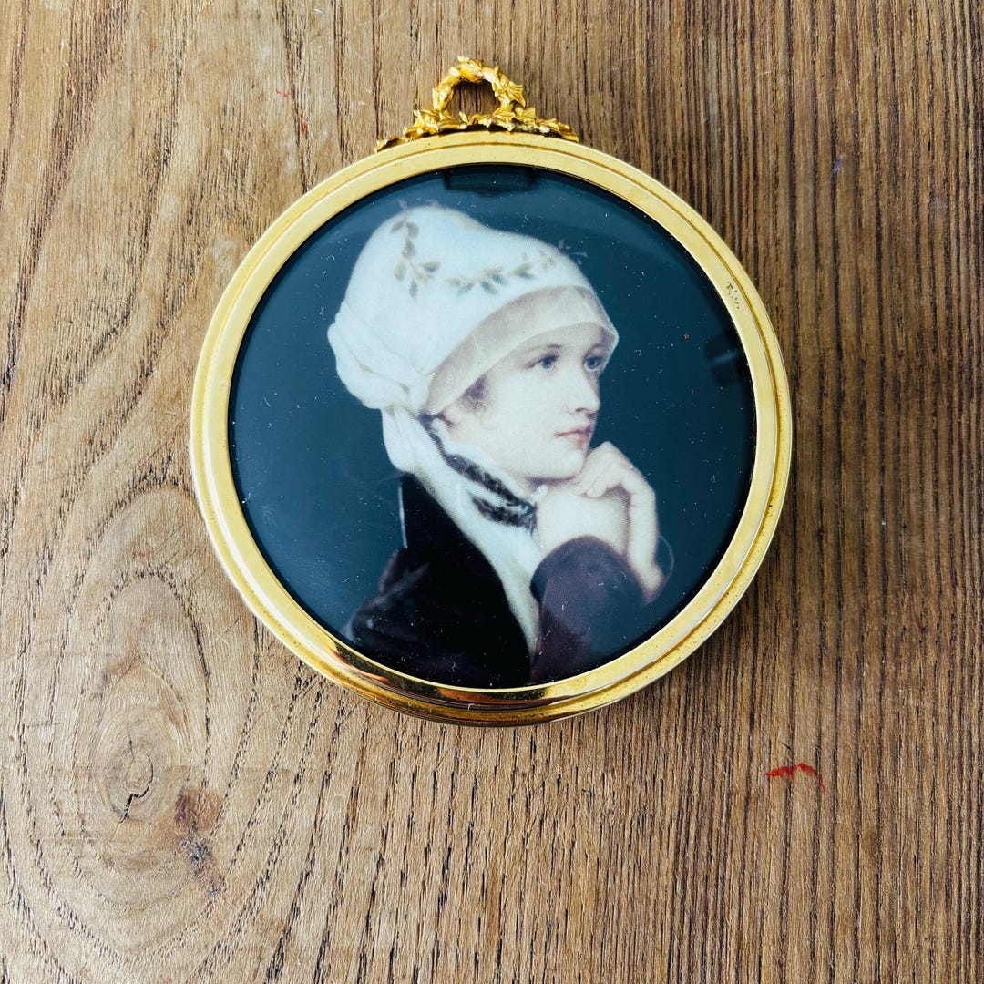 Vintage Framed Miniature "young Bride" Print | Peter Bates, Made in ...