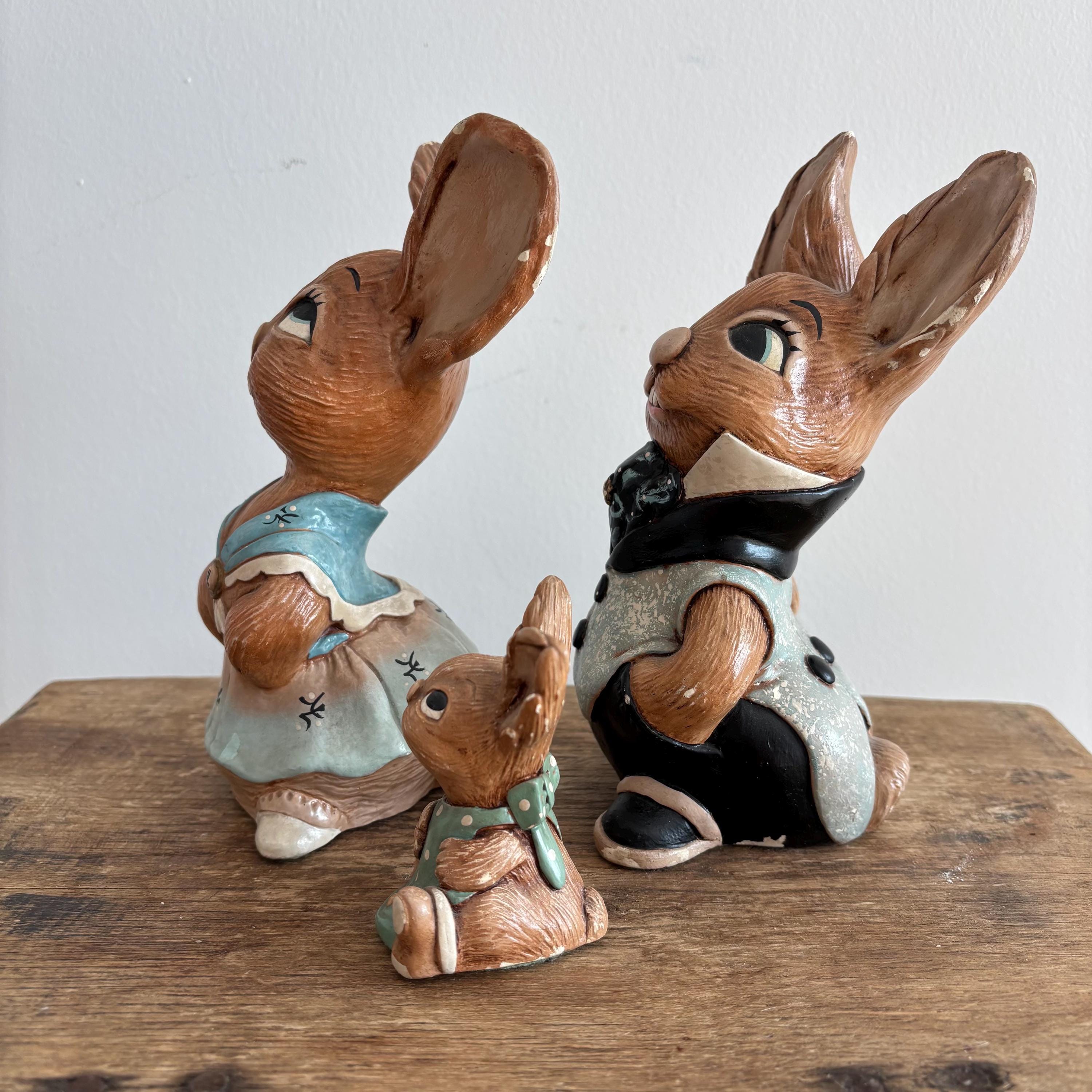 Vintage Pendelfin Rabbit Figurine Set of 3 – Hand-painted by Walmsley ...