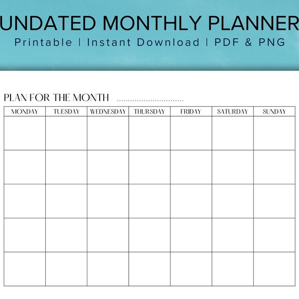 Printable Calendar 2024 & 2025 Monthly Planner 2024/2025 Letter and A4 ...