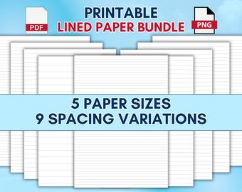 Printable Narrow Ruled Paper, Checklist A4 A5 - Etsy