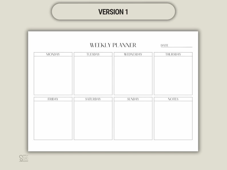 Landscape Weekly Planner Printable: Undated To-do List Template ...