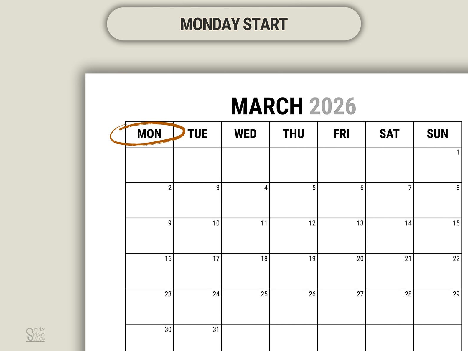 2026 Two Month Calendar Printable: Minimalist Planner Insert (A3 A4 A5 ...