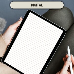 Printable Colored Lined Paper Set: A4/a5/letter Sizes (PDF) - Etsy