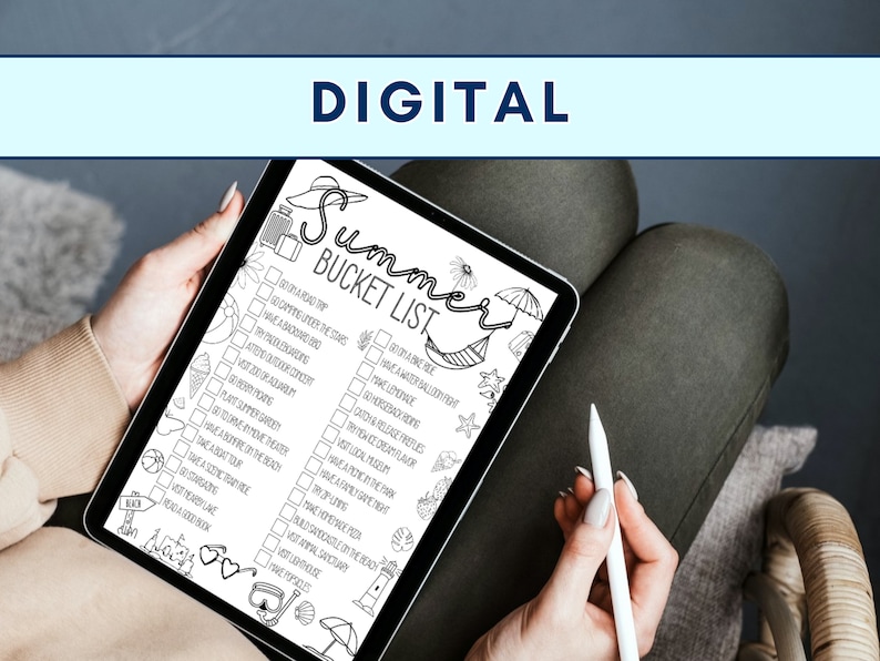 Summer Bucket List Printable and Fillable Summer Break to Do List ...