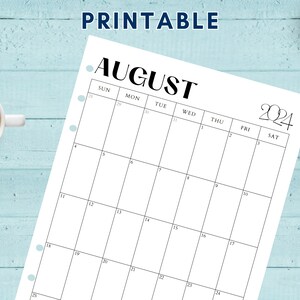 Printable Calendar 2024 & 2025 Monthly Planner 2024/2025 Letter and A4 ...