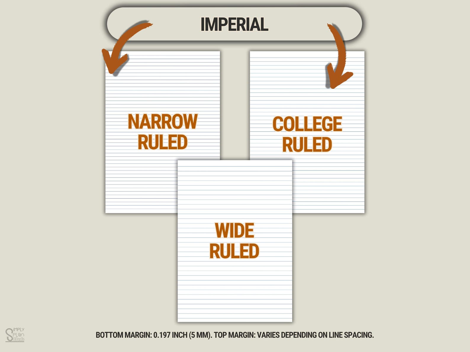 Printable Colored Lined Paper Set: A4/a5/letter Sizes (PDF) - Etsy