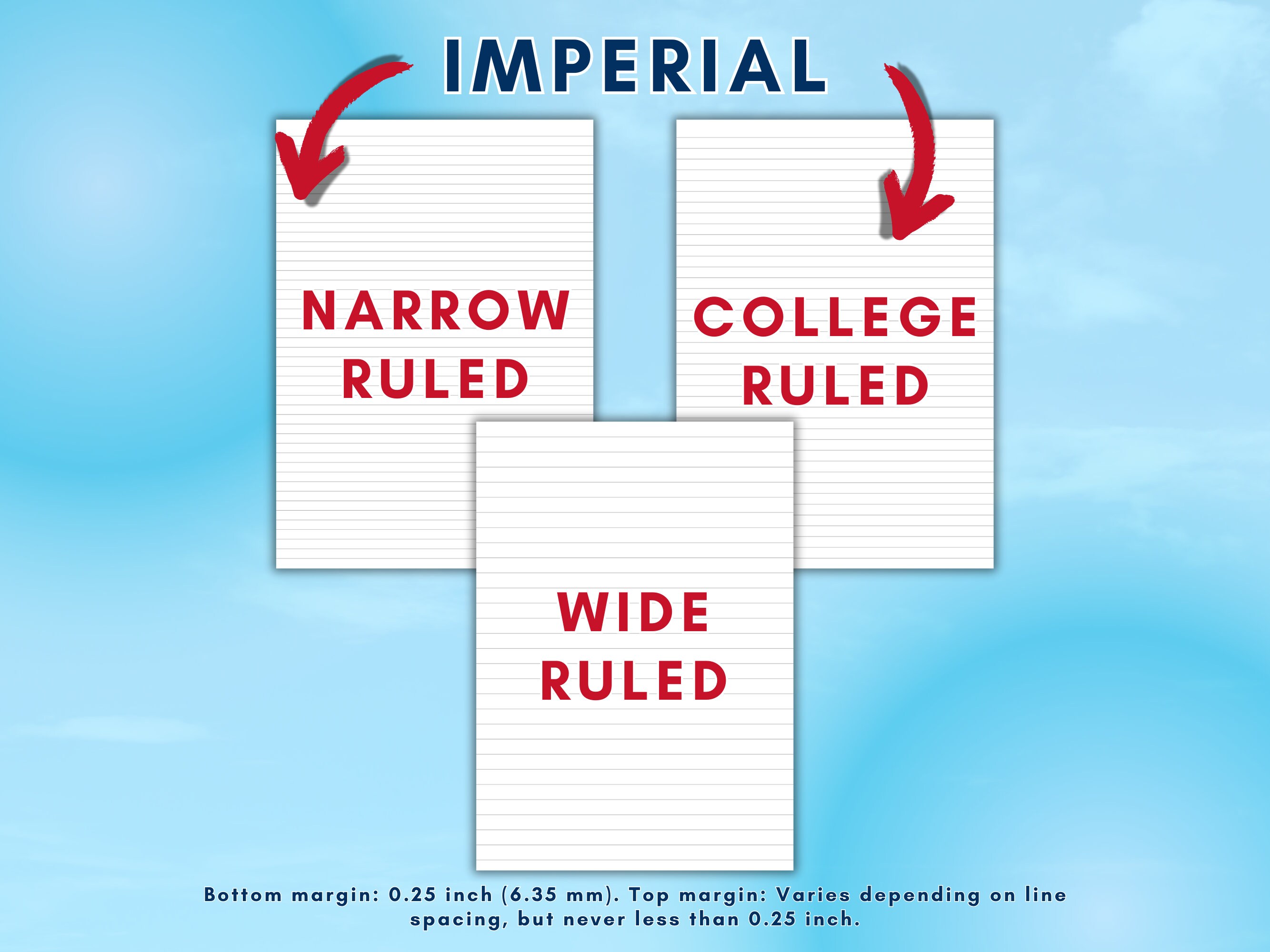 Printable Lined Paper Bundle for Notebook Journal Digital Notes PDF ...