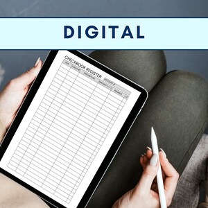 Printable Checkbook Register Transaction Tracker for Personal and Small ...