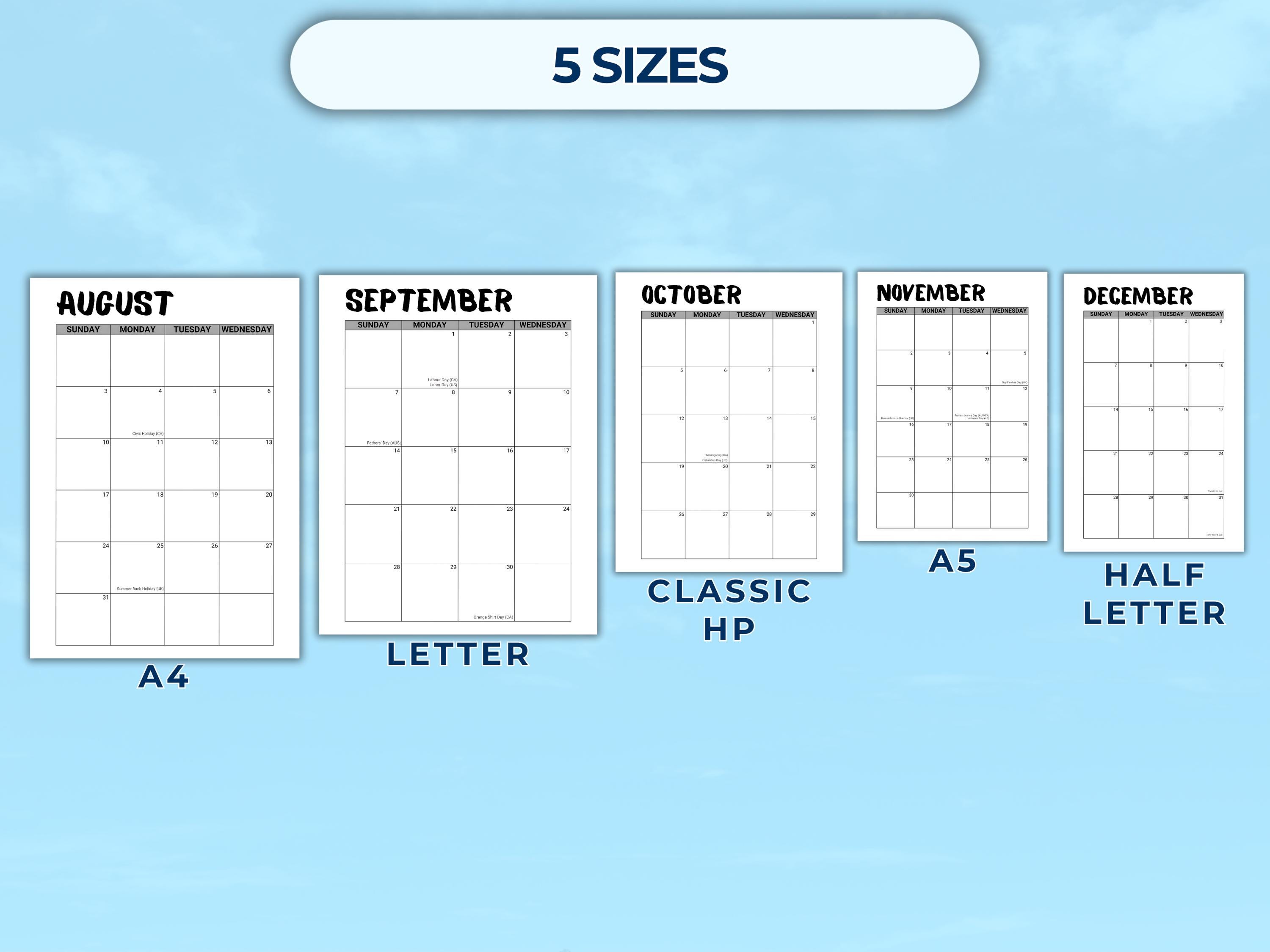 2025 Monthly Planner With Holidays, Printable Month on 2 Pages 2025 ...