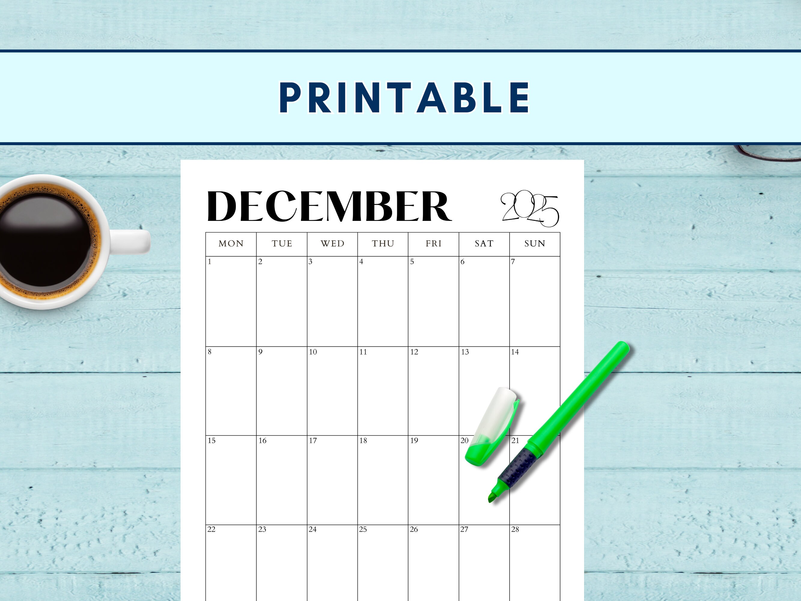 Printable Calendar July 2024 – December 2025 | Monthly Planner 2024 ...