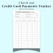 Credit Card Information Tracker Printable and Fillable Credit Card Log ...