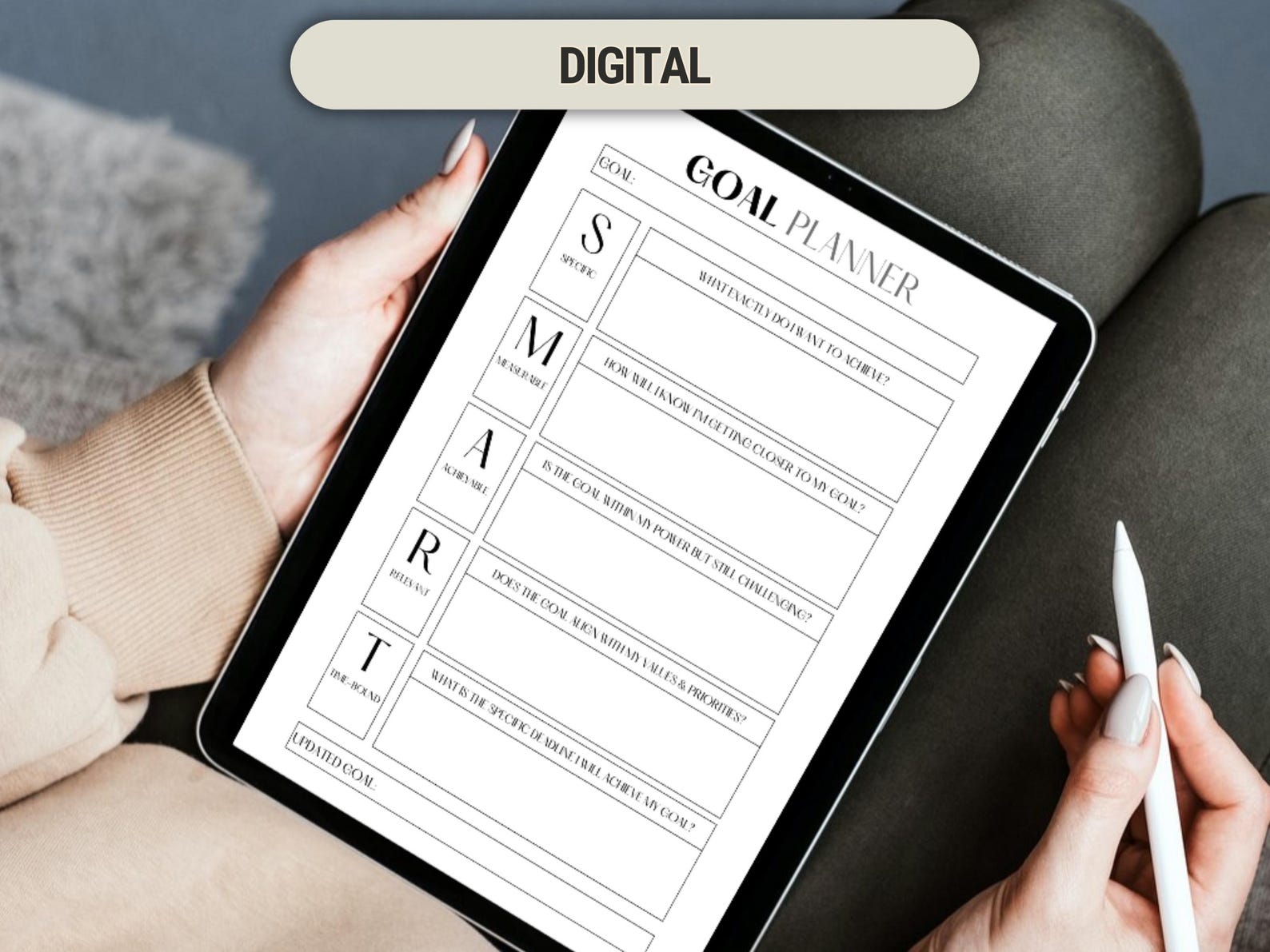 SMART Goal Planner Printable: Fillable Action Plan Template (PDF) - Etsy