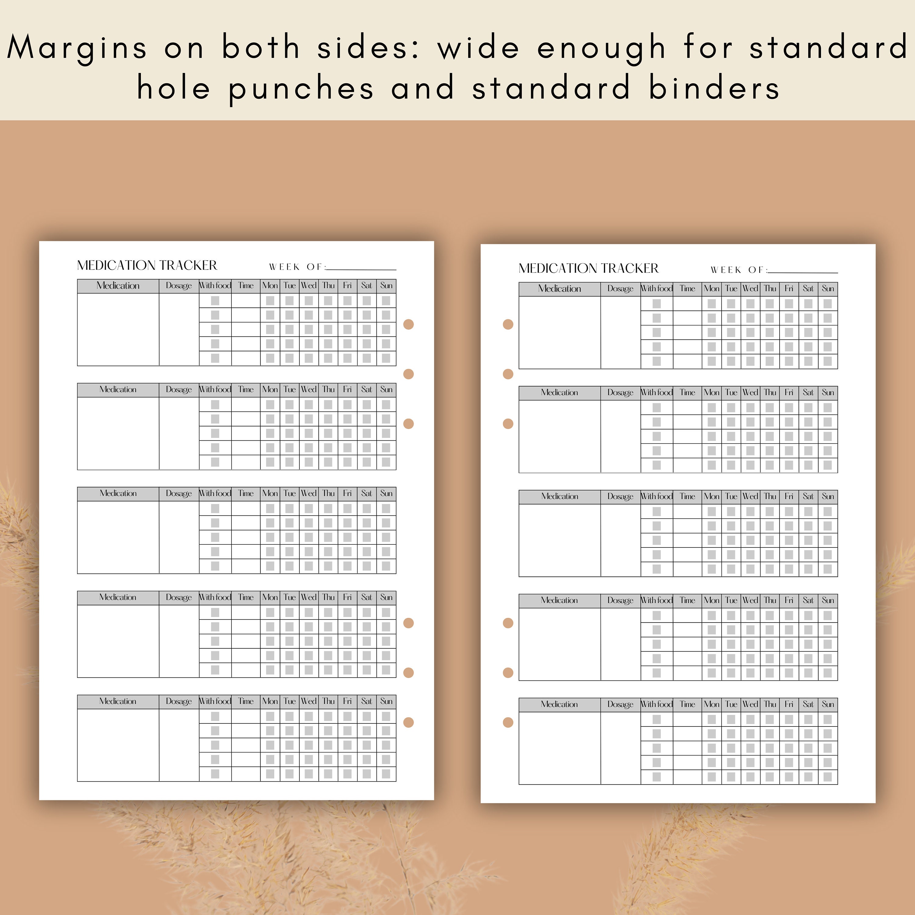 Daily Medication Tracker Printable, Simple Meds Schedule List to Print ...