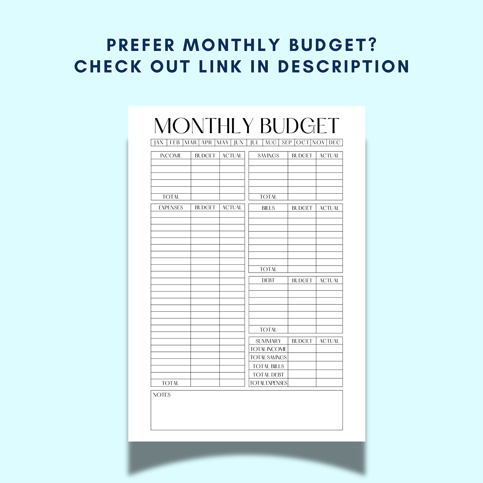 Weekly Budget Planner Printable Insert Paycheck Budgeting Template ...