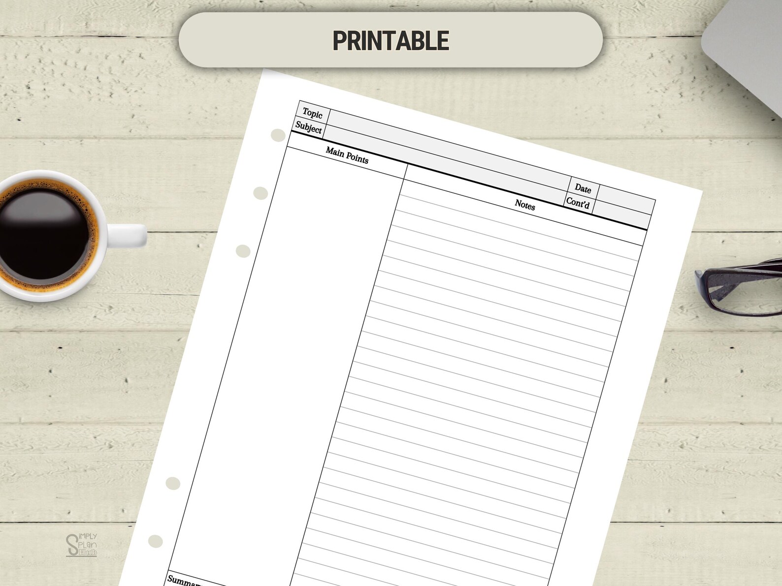 Printable Cornell Notes Template: Graph, Ruled, Dotted, Blank (PDF, PNG ...