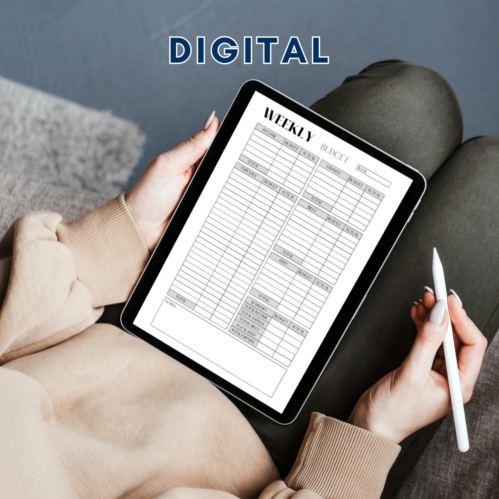 Weekly Budget Planner Printable Insert Paycheck Budgeting Template ...