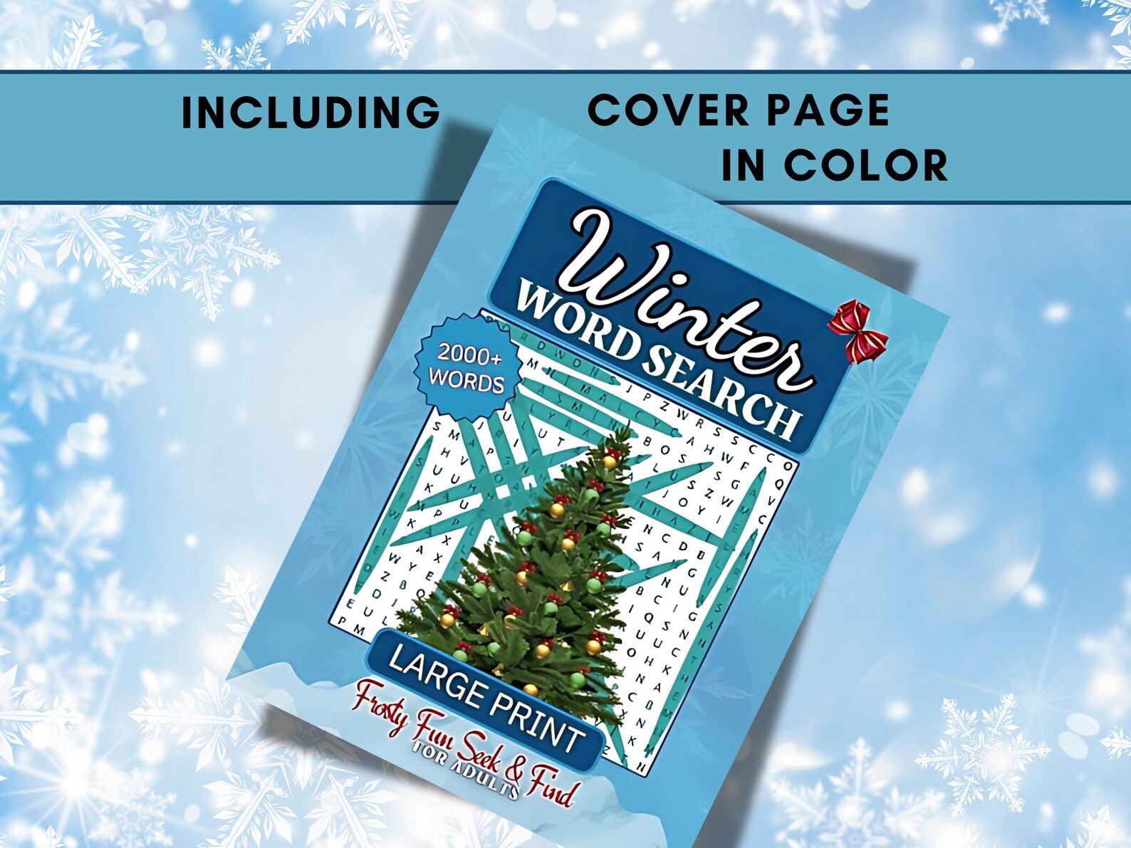 Printable Winter Word Search Downloadable Puzzles for Adults Seniors ...