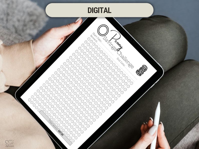 Penny Savings Challenge Printable: Money Tracker (PDF Download) - Etsy