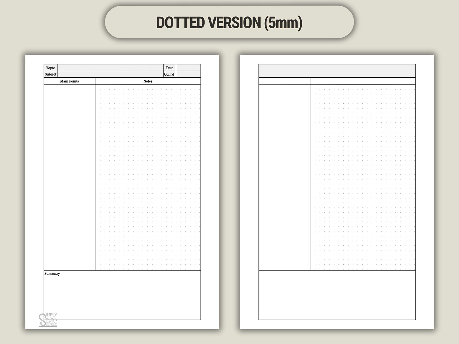 Printable Cornell Notes Template: Graph, Ruled, Dotted, Blank (PDF, PNG ...