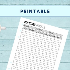 Printable Inventory Tracker for Small Business Stock Management Product ...