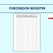 Printable Checkbook Register Transaction Tracker for Personal and Small ...