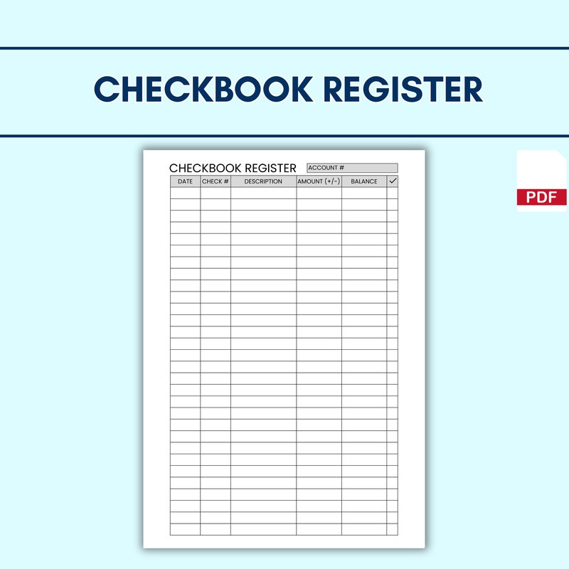 Check Book Register - Etsy