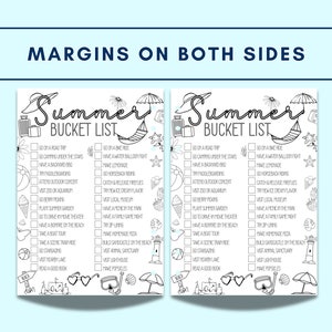 Summer Bucket List Printable and Fillable Summer Break to Do List ...