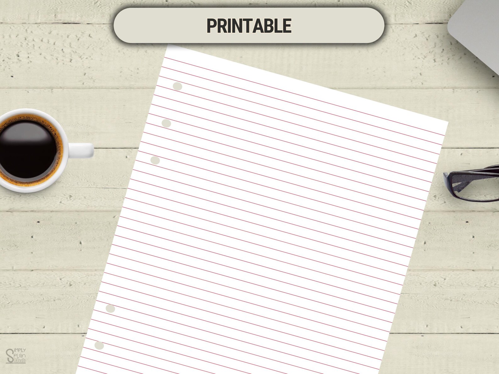 Printable Colored Lined Paper Set: A4/a5/letter Sizes (PDF) - Etsy