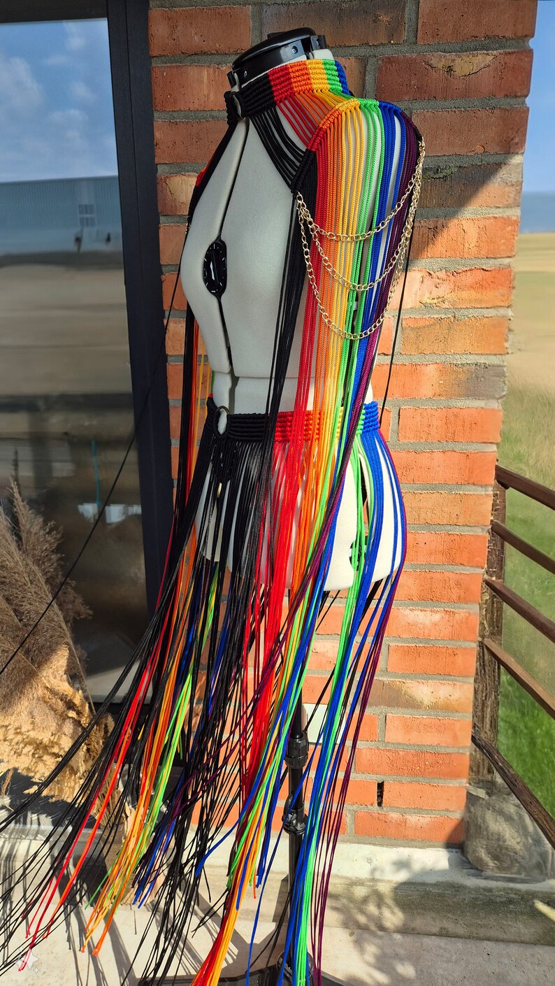 Pride Outfit, Festival Set, Festival Dress, Festival Outfit, Macrame ...