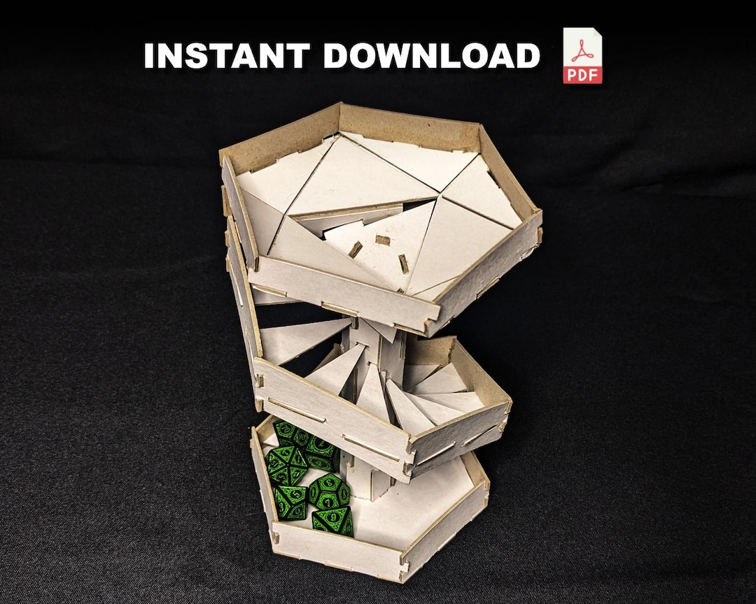 Epic DND Cardboard Dice Tower (DIY) | Digital PDF Template - Etsy UK