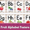 Alphabet Classroom Posters Fruit Themed | Alphabet Flashcards ...