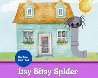 Itsy Bitsy Spider Printable Activity, Nursery Rhyme, Preschool Activity ...