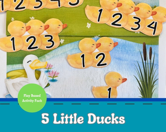 5 Little Duck Felt Story - Etsy