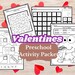 Valentines Activity Packet for Kids | Preschool Valentines Printable ...