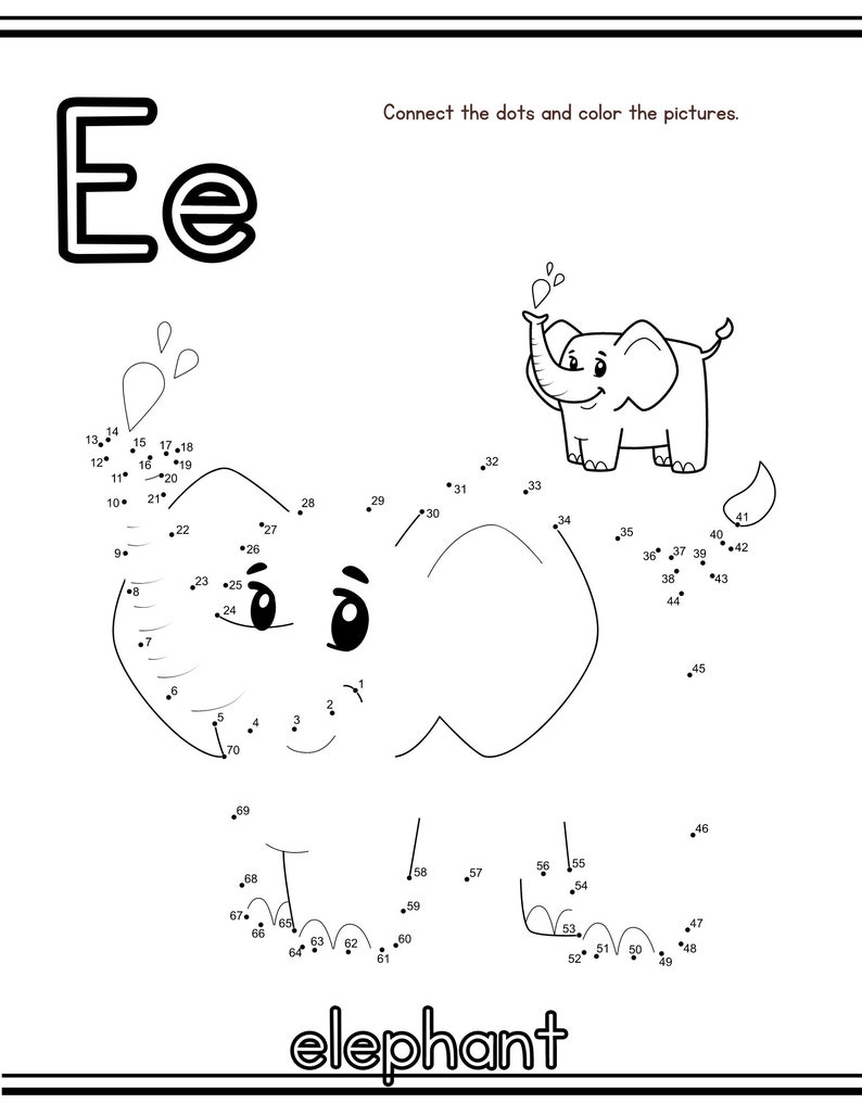 Dot to Dot Alphabet Animal Themed | Dot to Dot for Kids | Dot to Dot ...